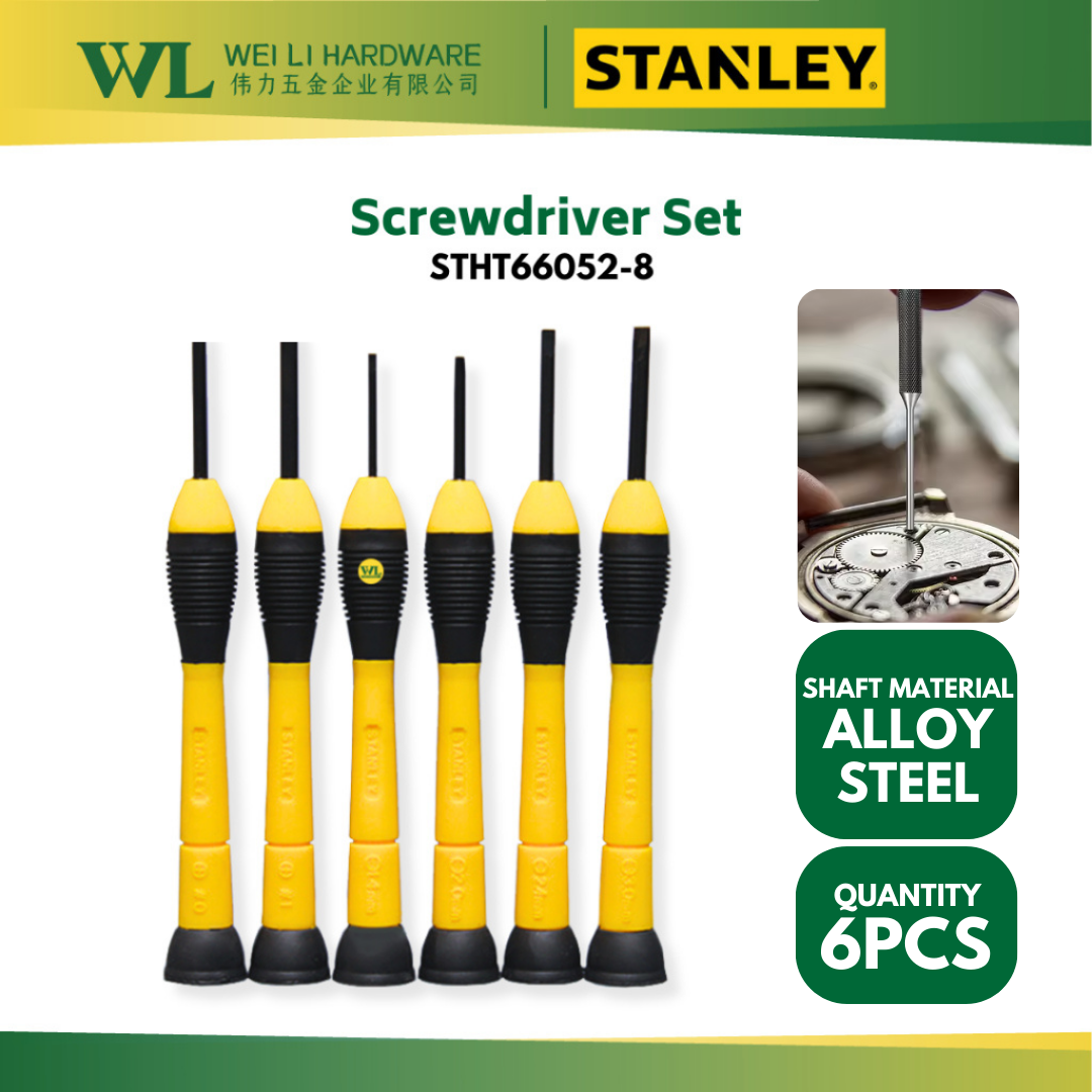 STANLEY Original 6Psc Precision Screwdriver Set Heavy Duty STHT66052-8 ...