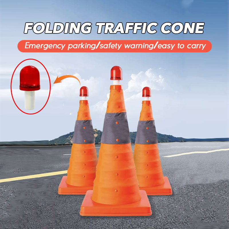 45/60CM Foldable Reflective Cones Parking Durable Folding Cone Traffic ...