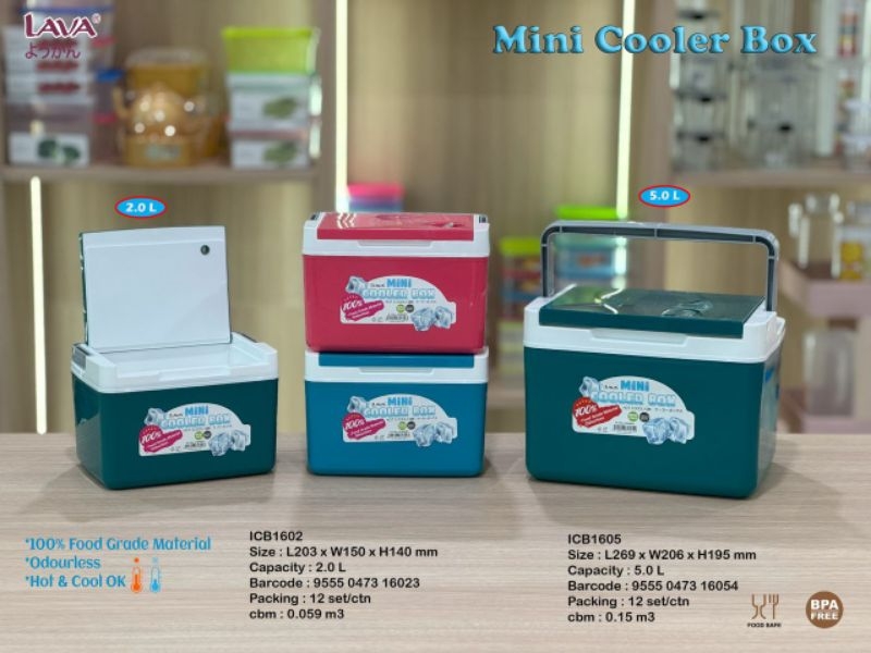Lava Cooler Box 2L-20Liter Ice Box / Plus /Container Food Storage /tong ...