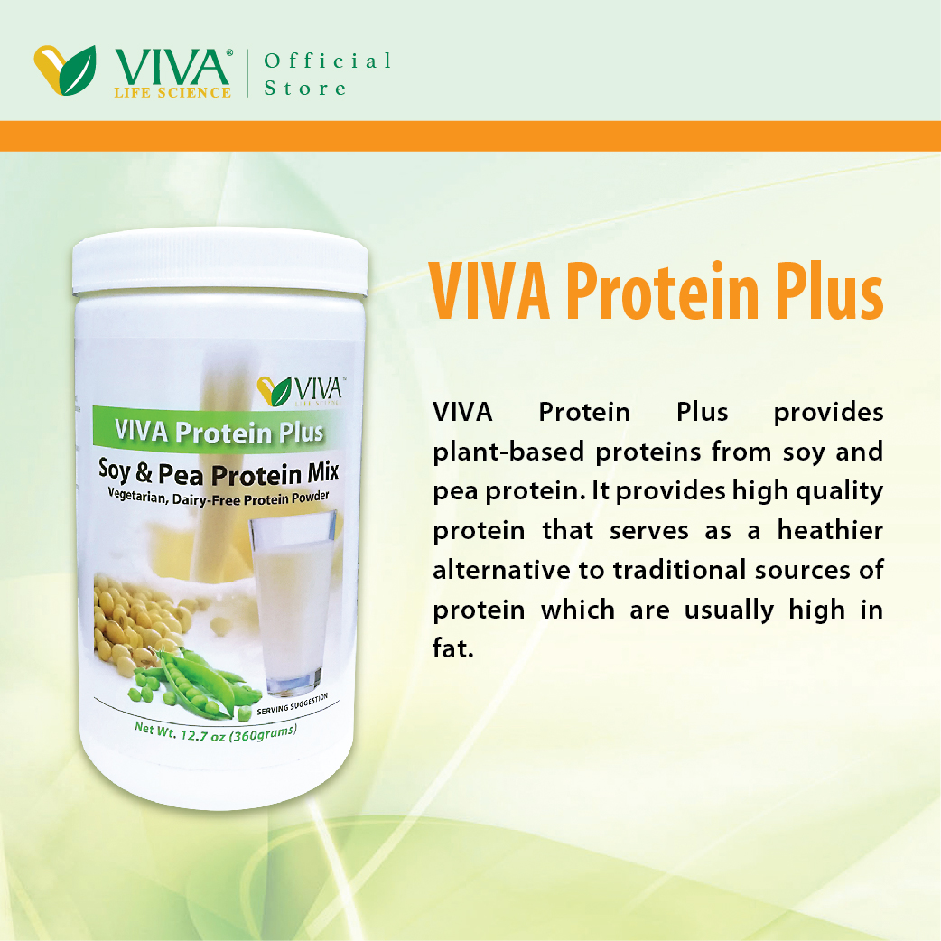 VIVA Protein Plus - Soy & Pea Protein Mix (12.7 oz/360 grams) 威望高植蛋白素 ...