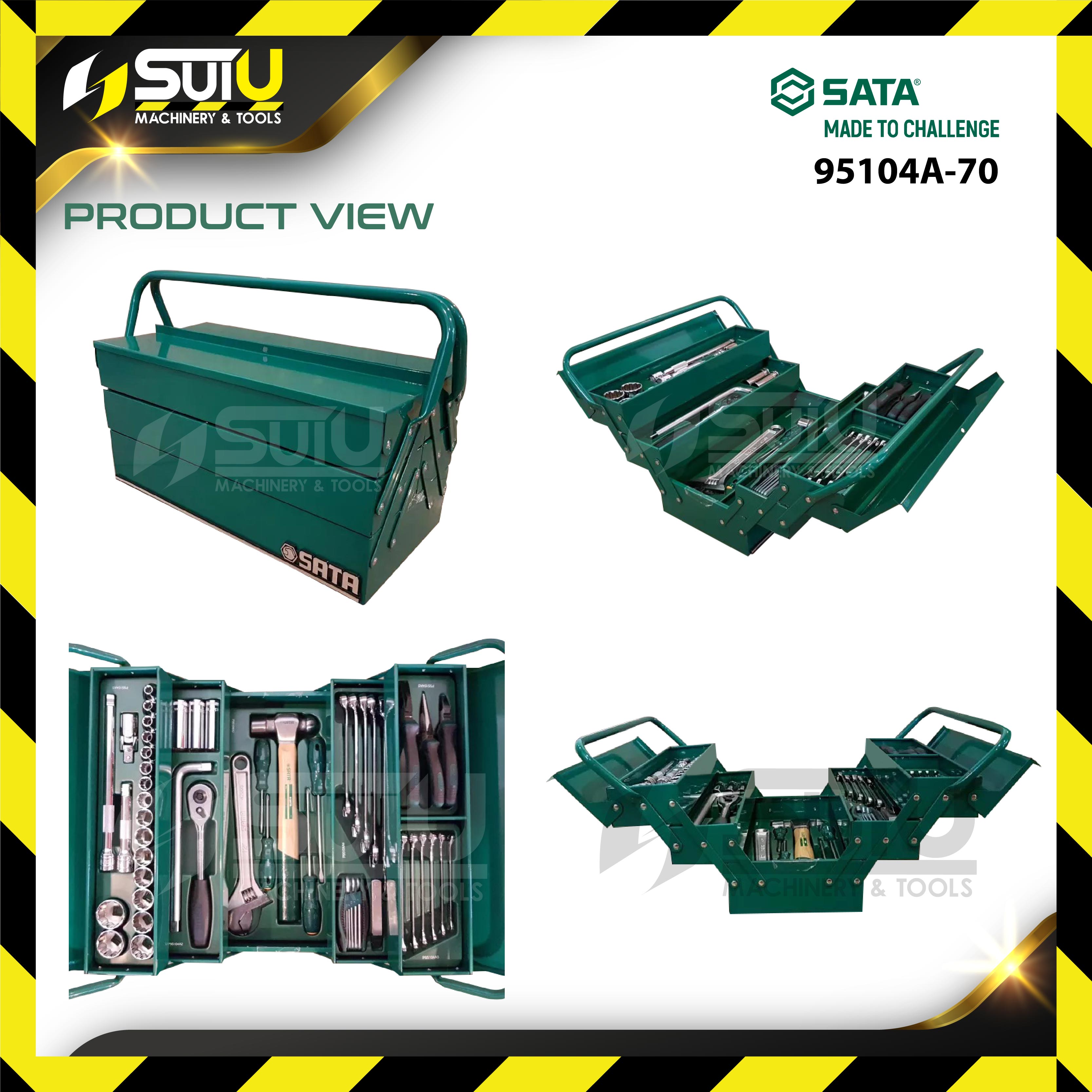 SATA 95104A-70 / 95104A-70-12 70PCS 1/2" Cantilever Mechanic Tool Chest ...