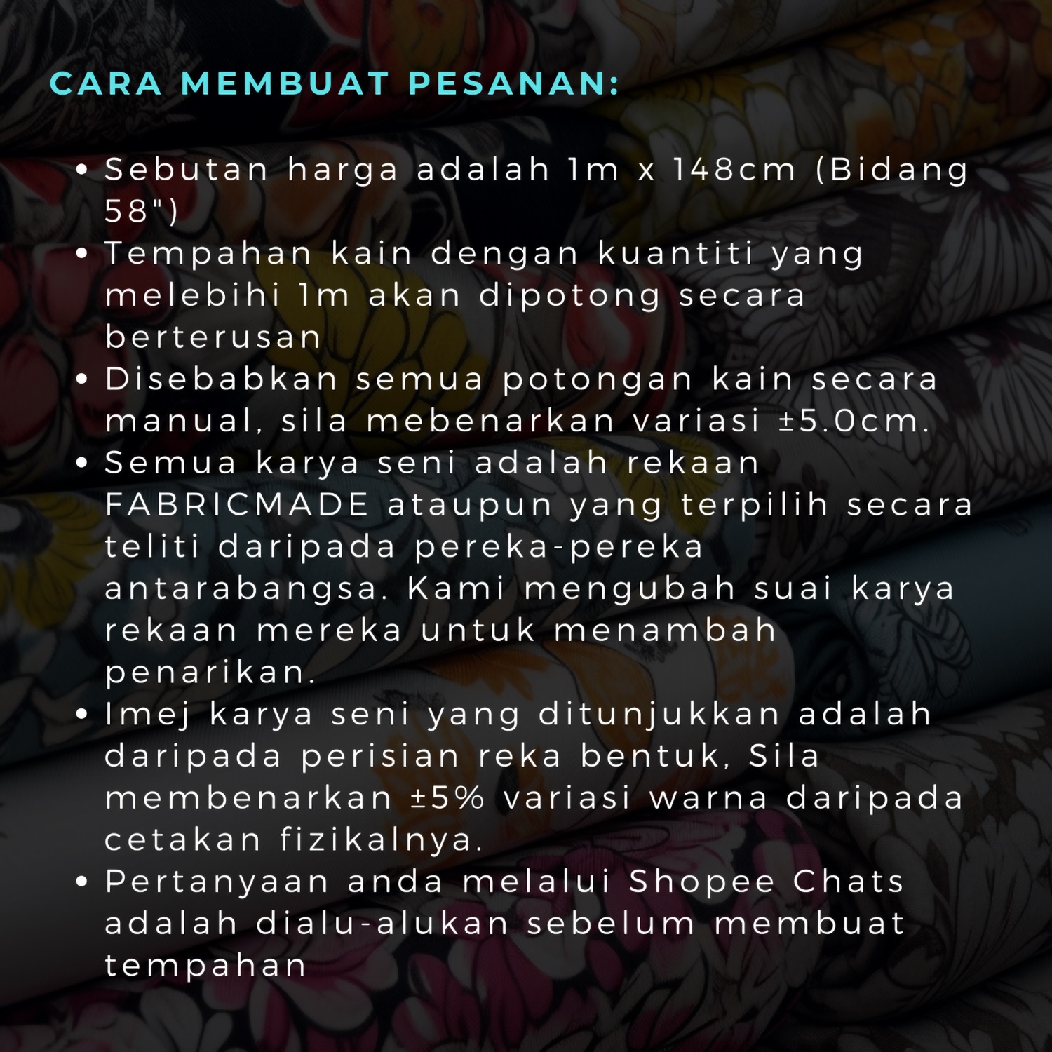FABRICMADE - Polyamide (Nylon) Water Resistant Fabrics (Bidang 58") 1 ...