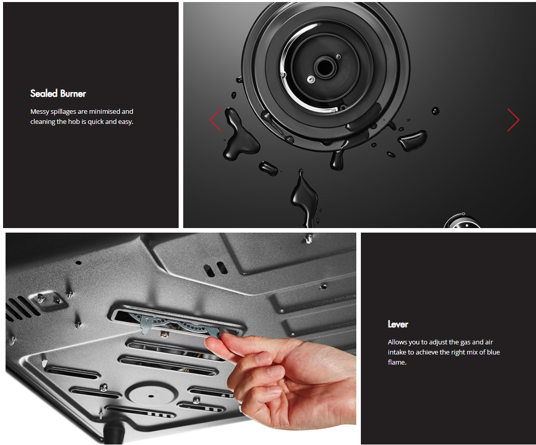 Rinnai Gas Hob RB-72G 2-Hyper Burner Built-in ( Glass ) 5.5kW RB72G ...