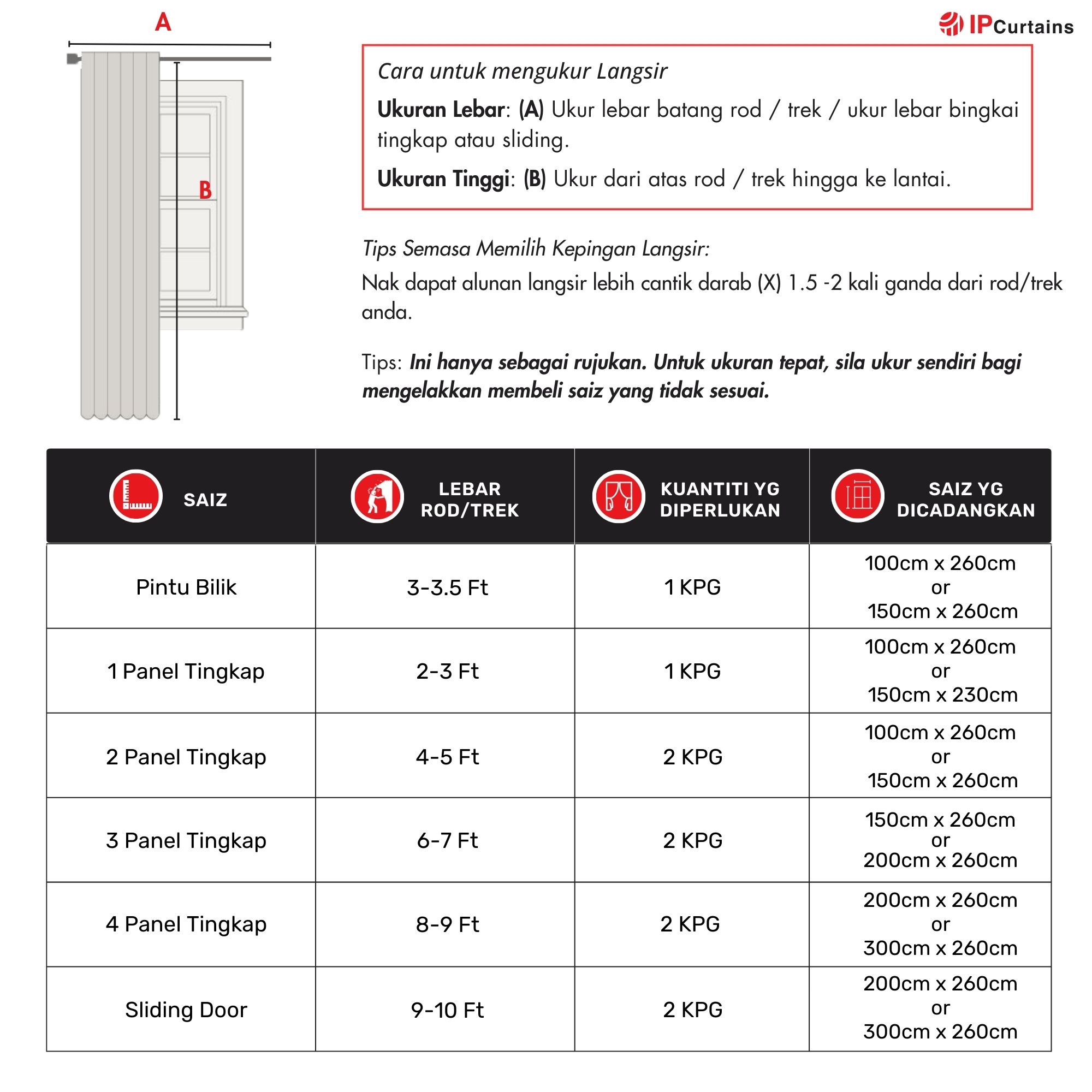 IP CURTAIN Sheer Sulam Day curtain Langsir Jarang Laluan Dapur, sliding ...