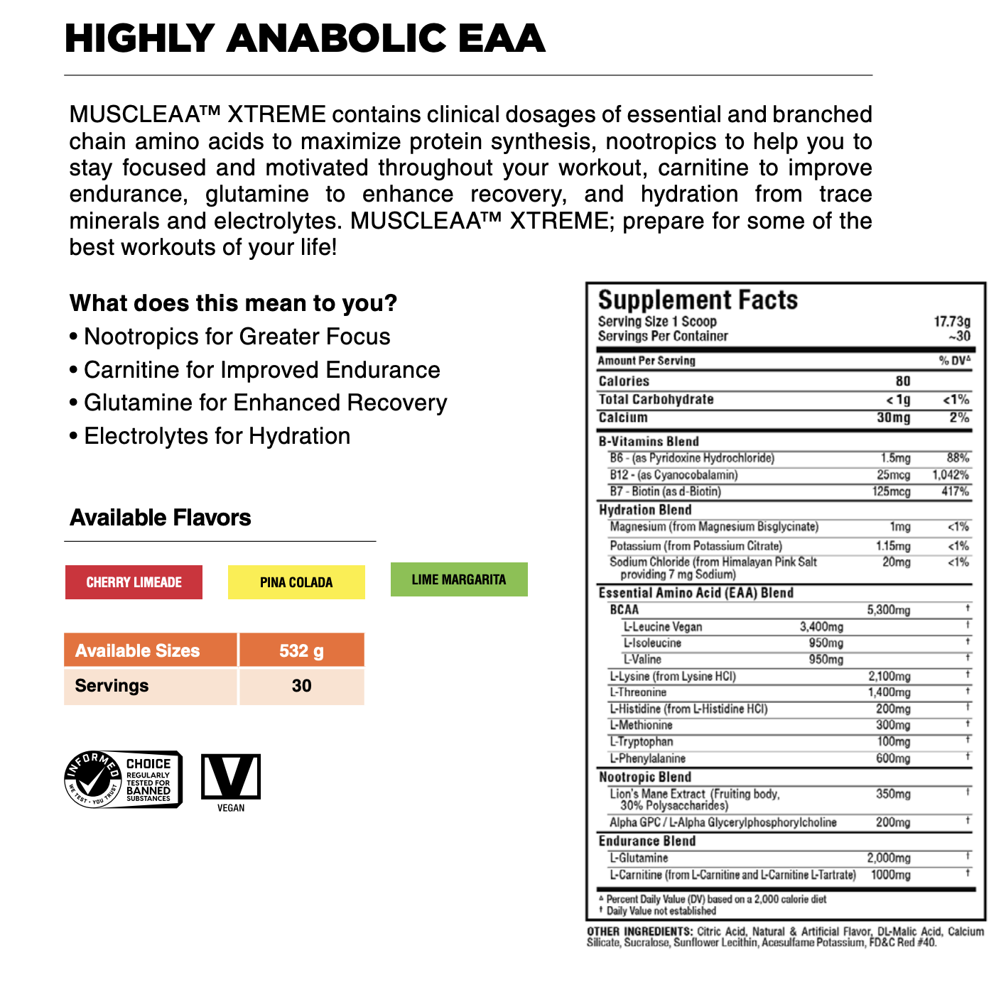 All Max Nutrition MusclEAA Xtreme Essential Amino Acids(30 Servings ...