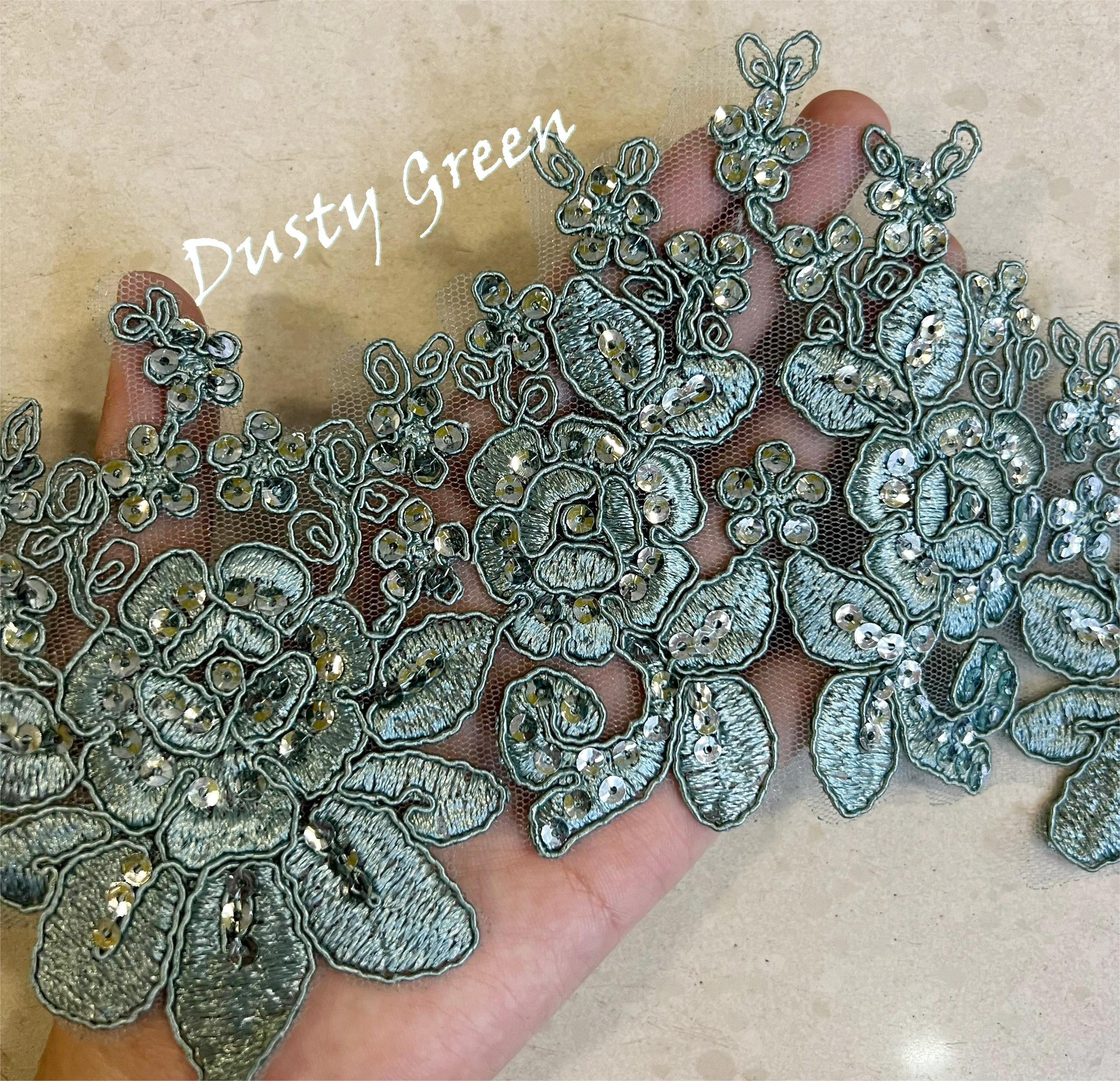 Renda Lace Manik Labuzi Tinggi 13.5cm ,Renda Pengantin, Lace Raya ...