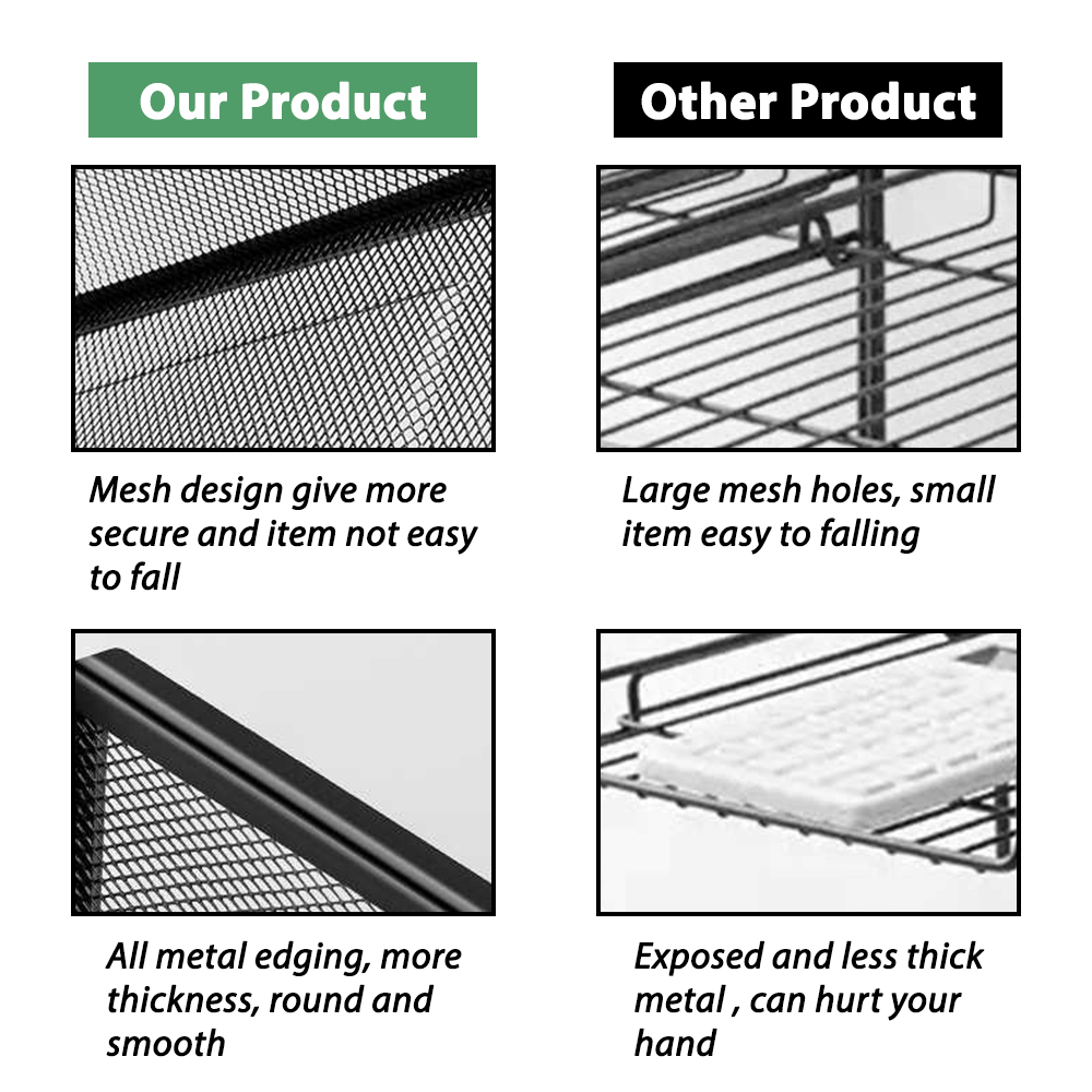 [4 Tier] Worthbuy Metal Desk Organizer Office Drawer Rack Stationery ...