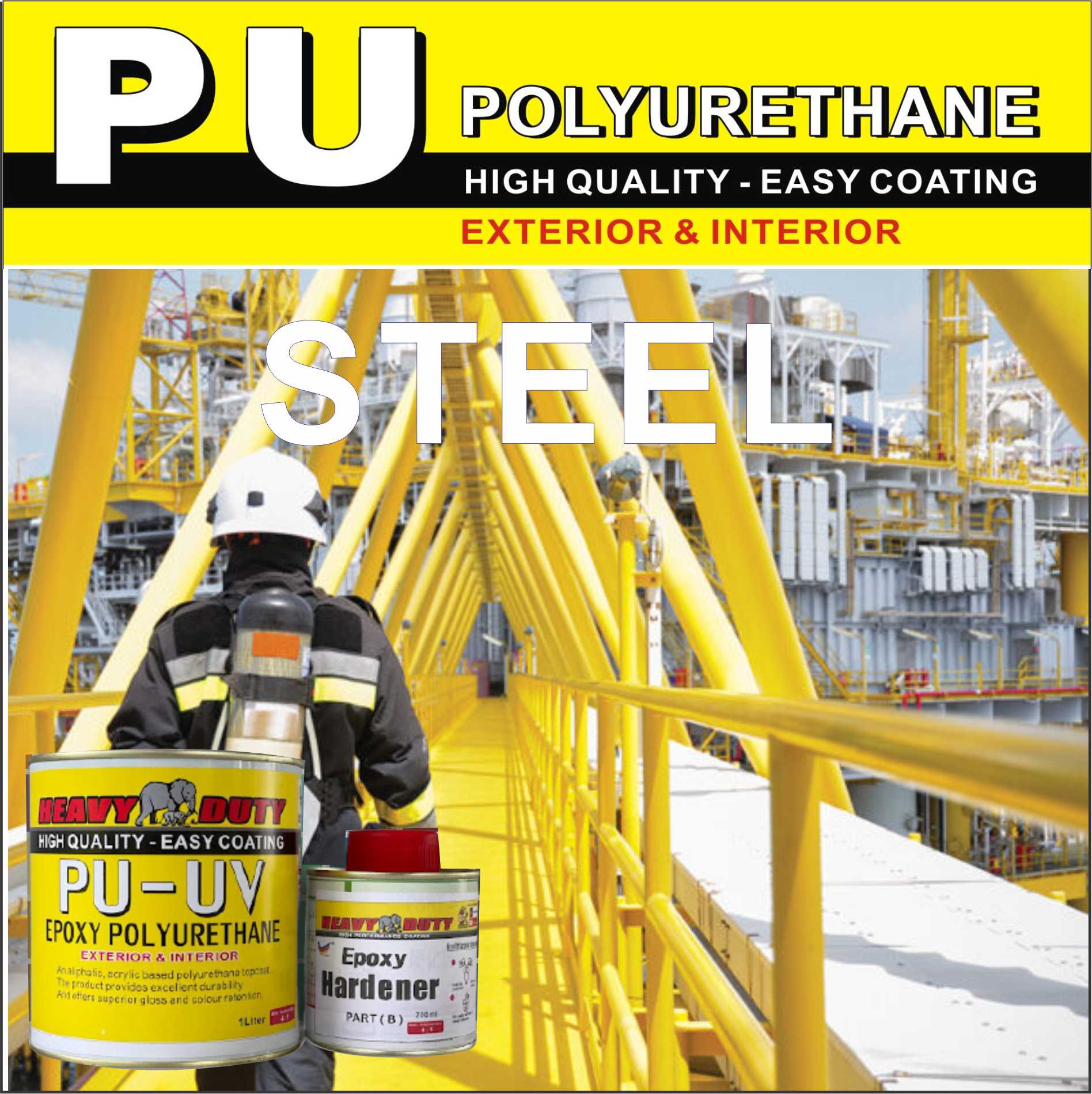 ( 5 LITER ) 5L PU Polyurethane Recoatable Finish ( HEAVY DUTY PU ...