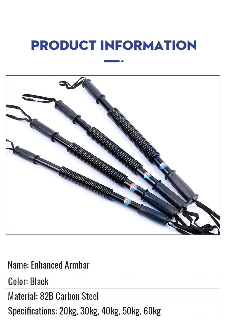 Power Twister Resistance Bar - Spring Bar for Chest and Arm Strength ...