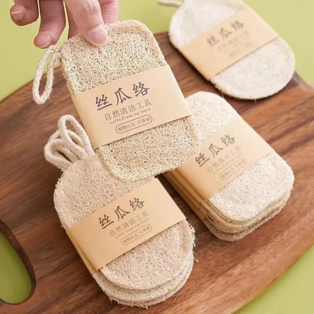 Natural Luffa Dish Washing Cloth Sponge Loofah Scrub Pad Dish Pot Easy ...
