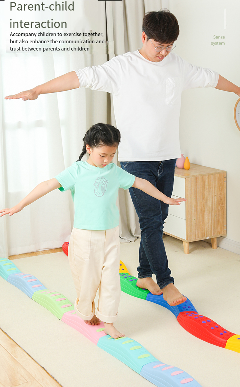 Kids Balance Beam Walking Balance Board Bridge Promote Balance ...