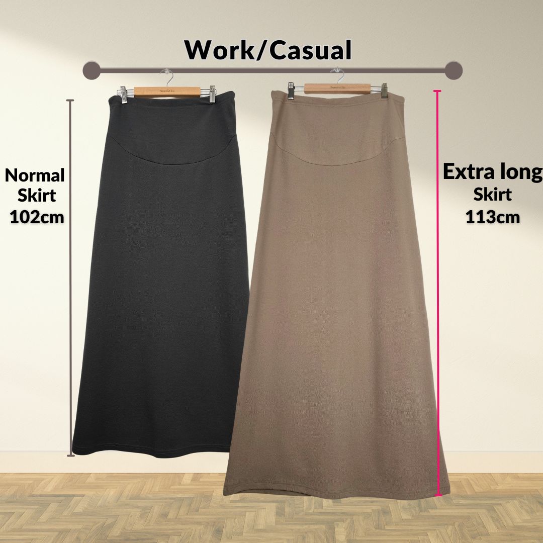SUMMERGLITZ Maternity A Line Ironless Long Skirt For Tall Mummy Kain ...