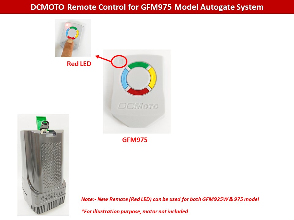 ORIGINAL DCMOTO Remote Control for GFM925W / GFM975 Autogate System (New Version) - 1 PC ...