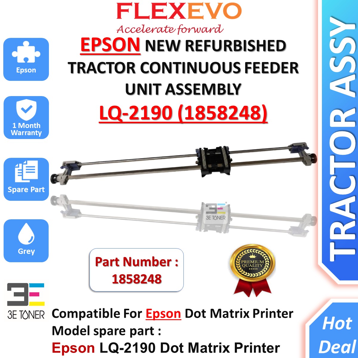 Epson 1858248 New Refurbished Tractor Continuous Feeder Unit Assembly ...