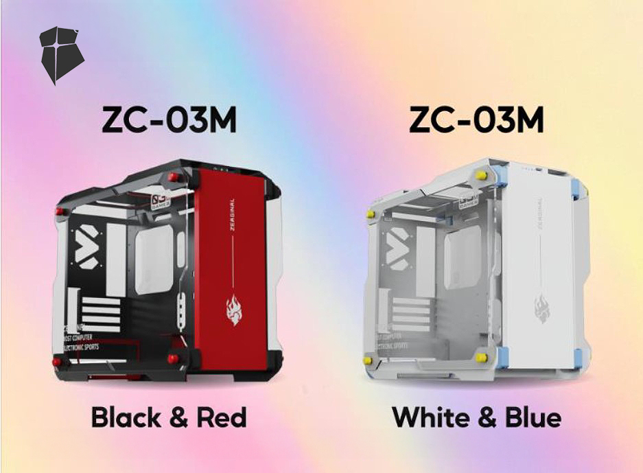 Zeaginal ZC-03M Open Frame Middle Tower PC Case, Full Aluminum Frame ...