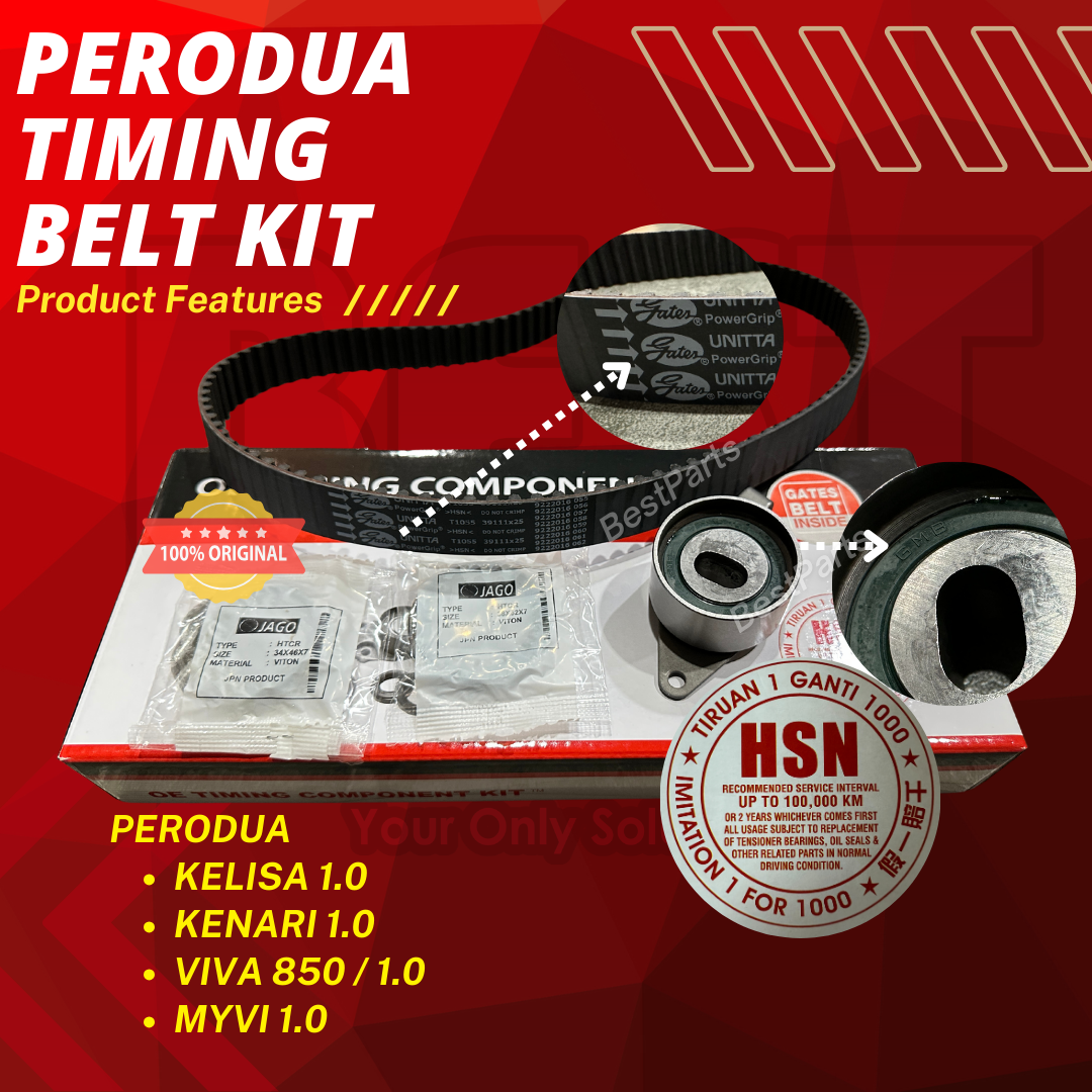 Gates Timing Belt Kit Timing Kit Perodua Kelisa Kenari Viva 850 1.0 ...