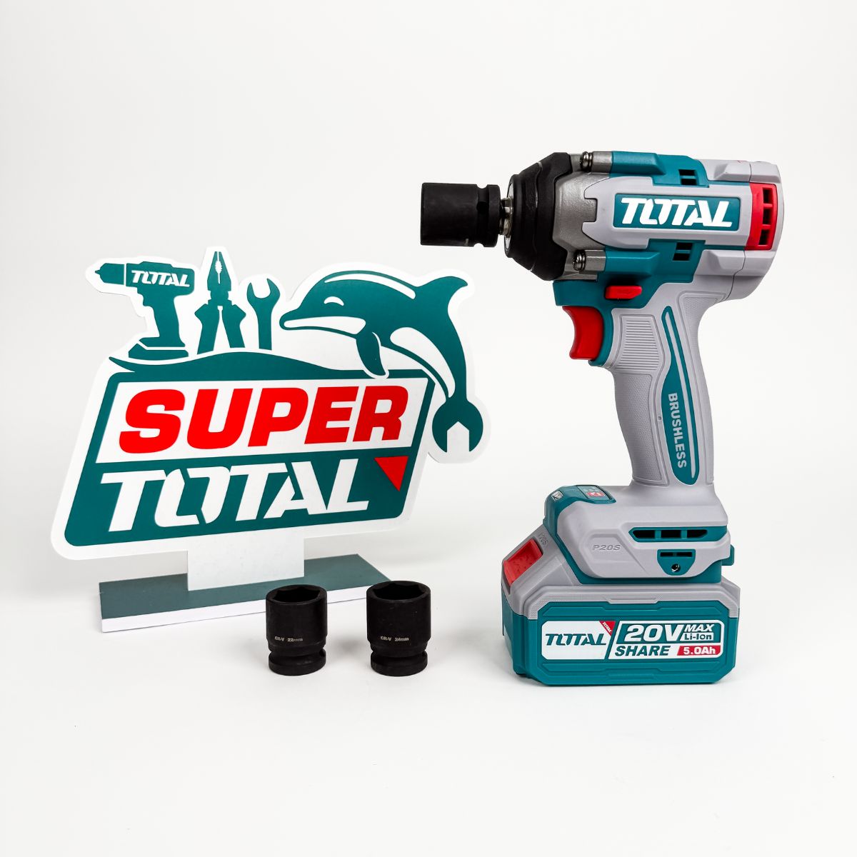 Total Cordless Combo Kit with Mixer & Impact Wrench (500nm/1/2"/20V ...