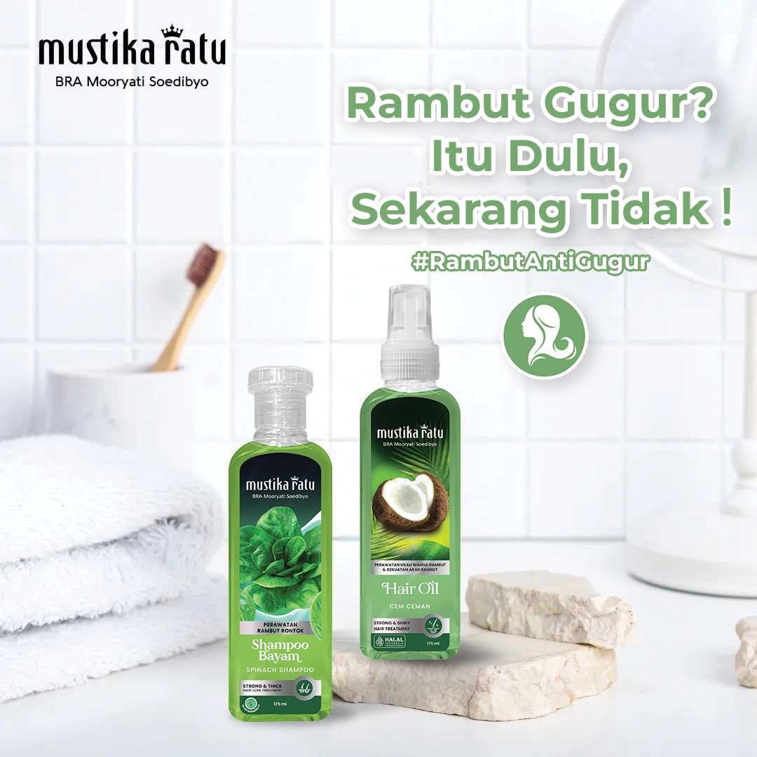 Mustika Ratu Minyak Rambut Cem-Ceman for Shiny Hair (175ml) | Shopee ...