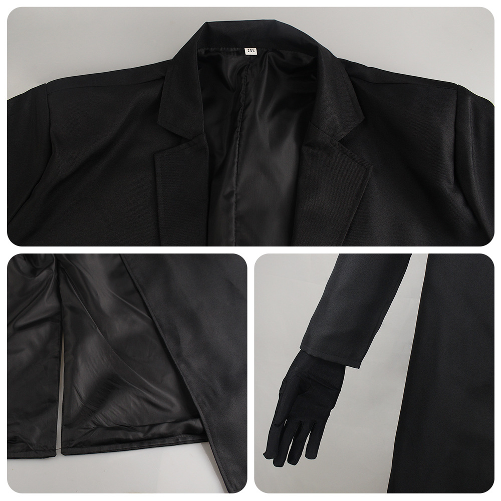 Dazai Cosplay Costume Black Trench Jacket Pants Gloves bandage Dazai ...