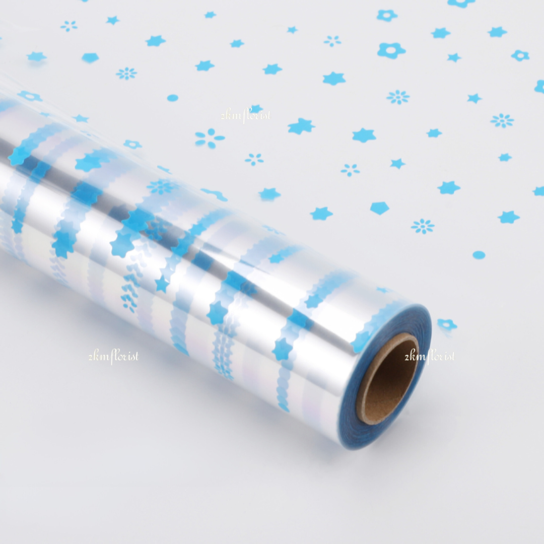 (50METER) HAMPER Wrapping Waterproof Flower Paper Gift Wrapper Birthday ...