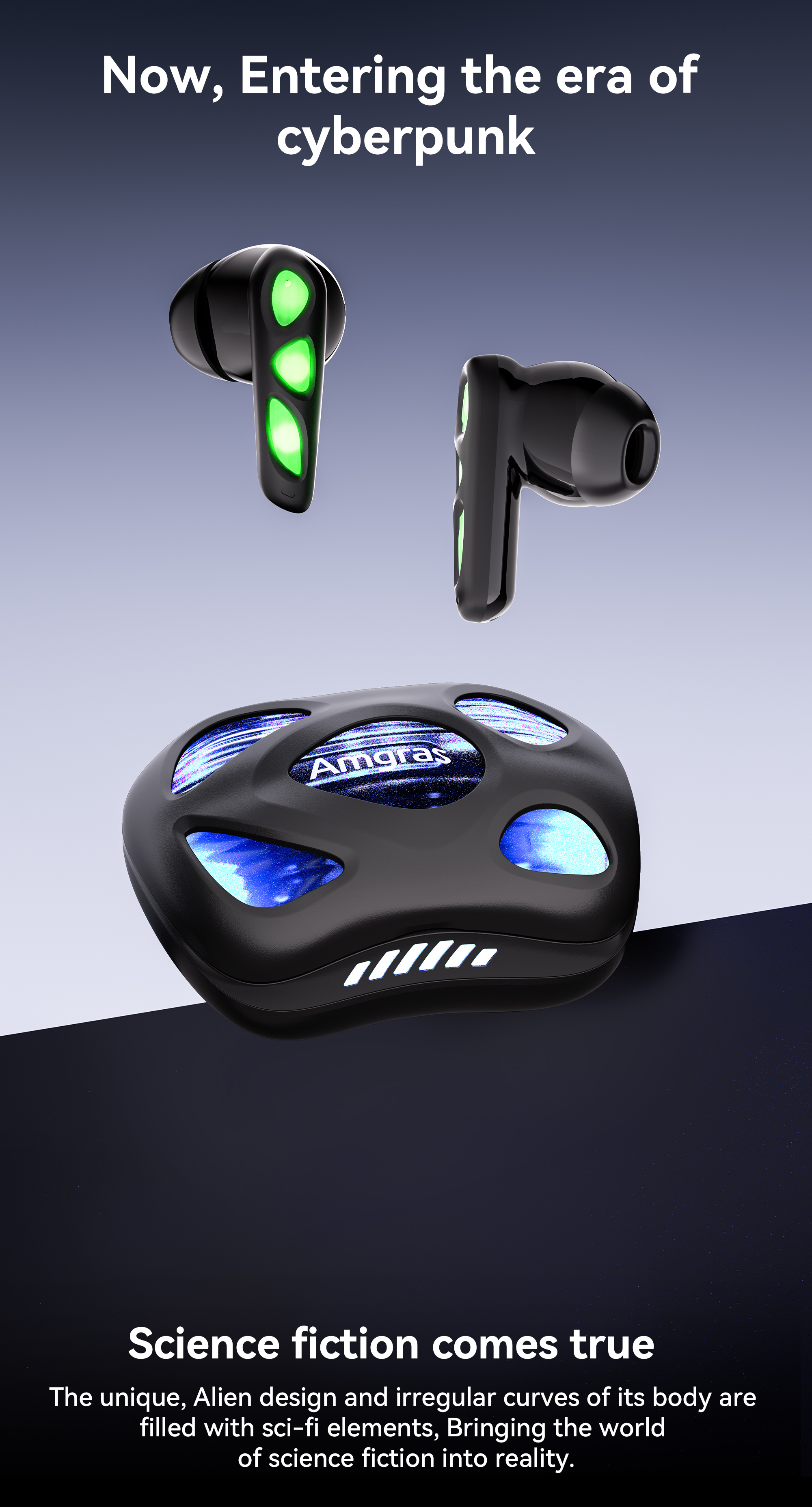 Amgras XNew Buds Gaming earphone bluetooth earbud Low latency 6Mic ENC ...