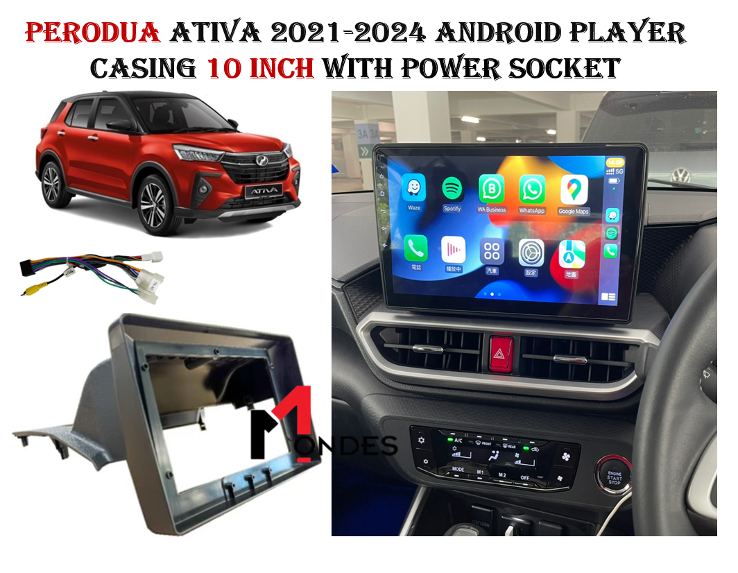 FULL COVER Perodua ATIVA 2021-2025 Android Player Casing 10" inch with ...