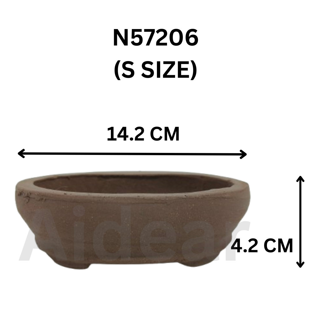 OVAL SHAPE SHALLOW PURPLE SAND (ZISHA) BONSAI FLOWER POT PASU BUNGA ...