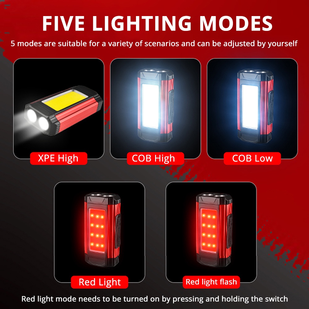 Multifunctional COB Strong Light Flashlight LED Flashlight Portable ...