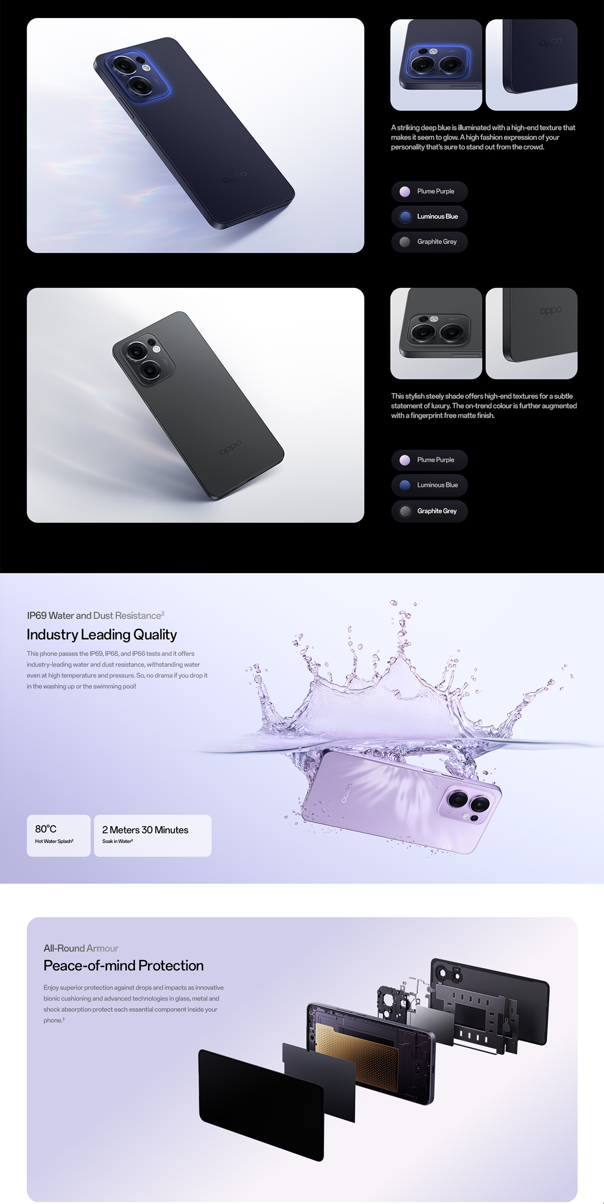 OPPO Reno13 F 5G Smartphone | 12+256/512GB | IP69 Water Resistance | AI ...