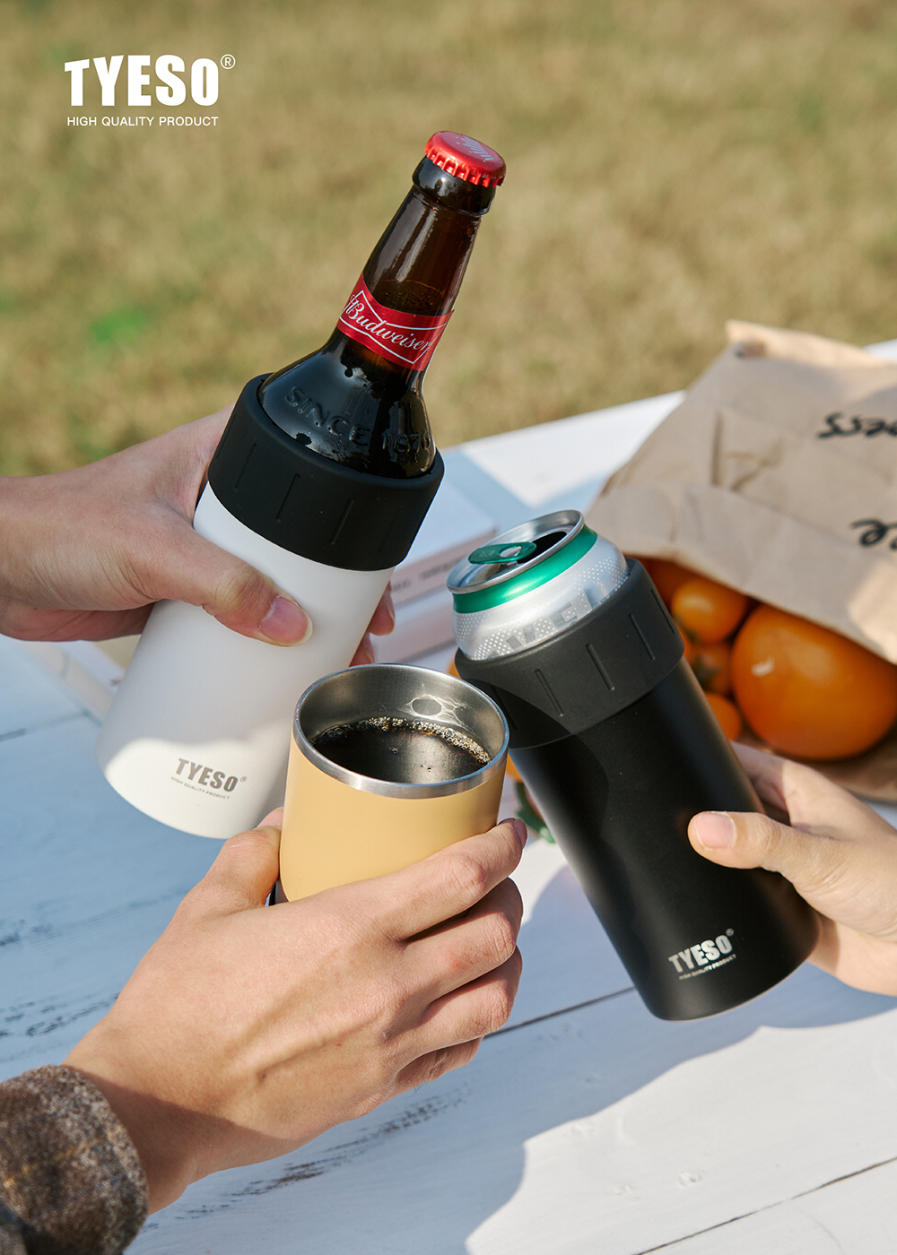 TYESO Chill Go Can Cooler Temperature Retention Dual-Purpose Cup (350ml ...