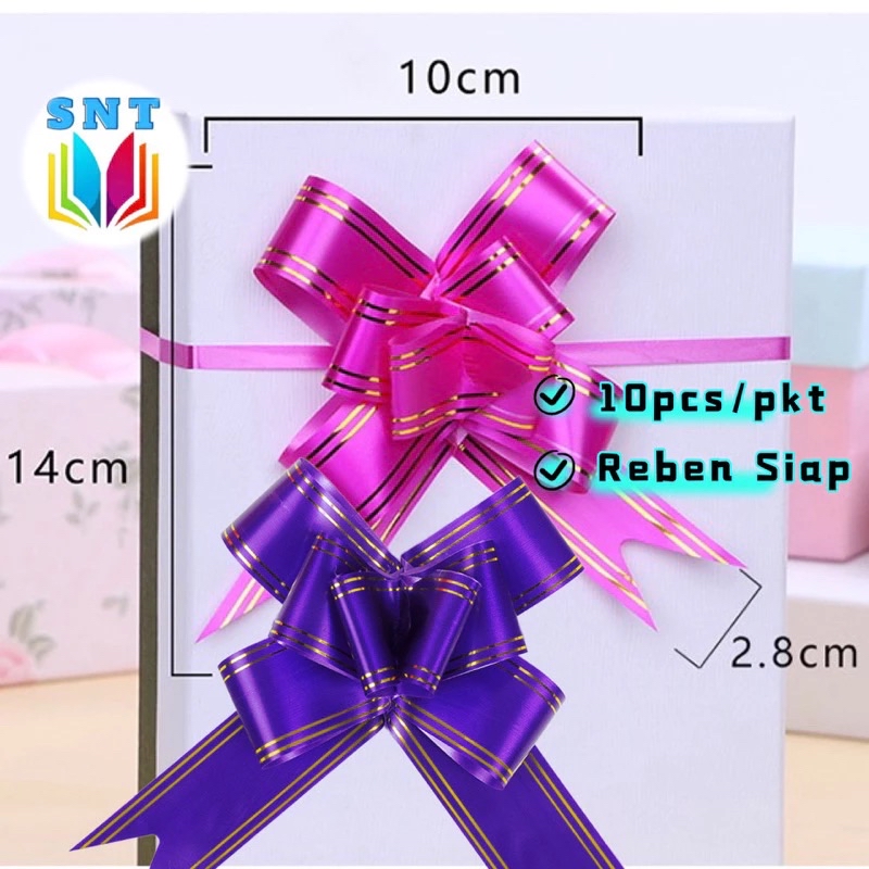 SNT R-XXB 10pcs 32mm Pull Ribbon Riben Reben Ribben Satin Gift Box ...