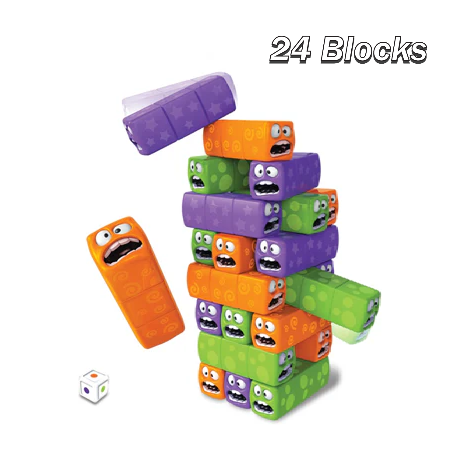 Jenga Wobbly Worms Tower Balancing Game Blocks Game Tower/ Block Mainan ...
