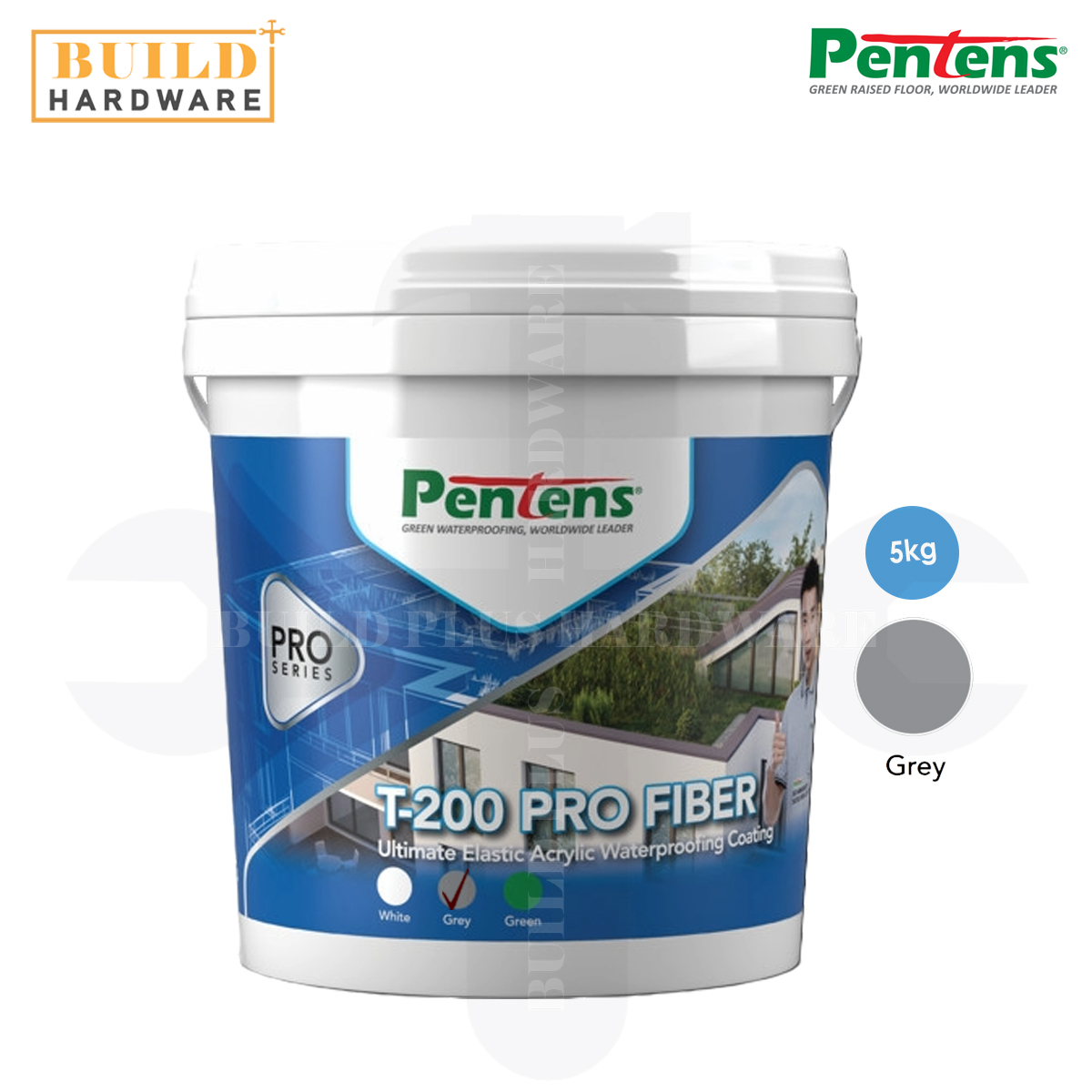 PENTENS T-200 PRO Fiber 5kg Ultimate Elastic Acrylic Waterproofing ...
