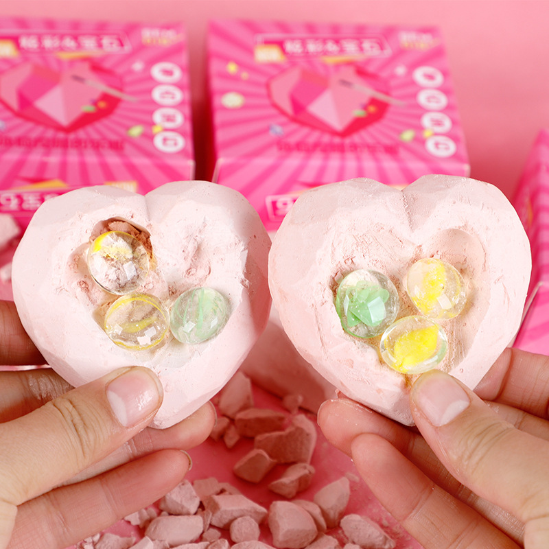 Archaeological Love Gem Digging Blind Box Kids Educational Toys Set ...