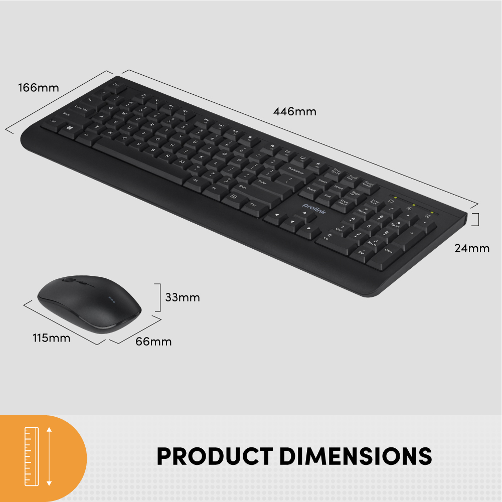 [COMBO DEAL]Prolink 2.4G Wireless Multimedia Keyboard+Optical Mouse ...