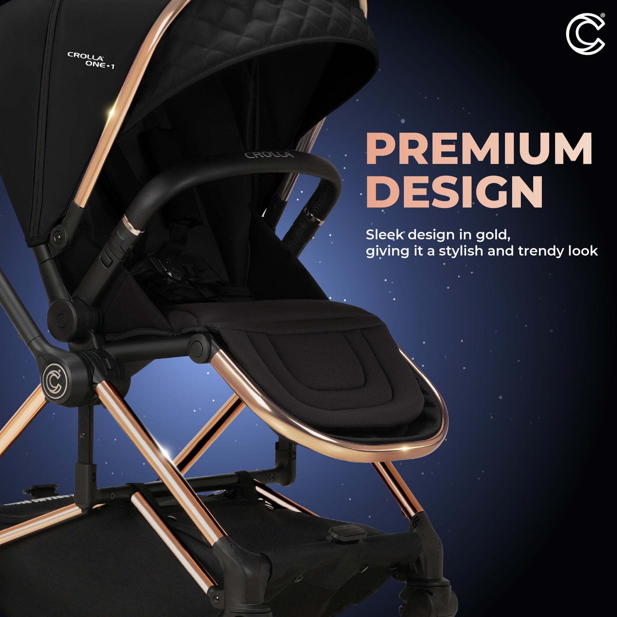 Crolla ONE•1 Stroller Baby 360 Rotating Wheels Two Ways Facing, newborn ...