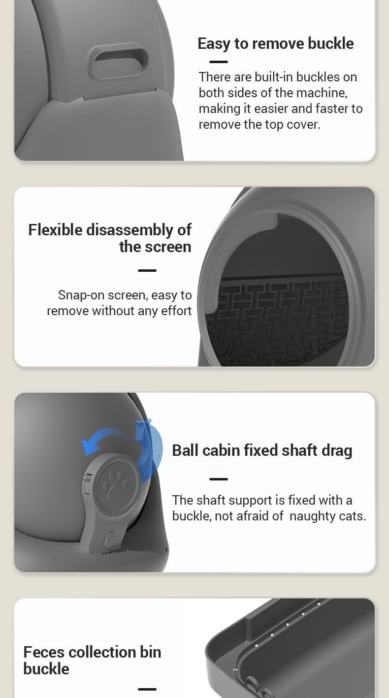 els pet Smart Cat Litter Box Automatic remote APP control 50L large ...