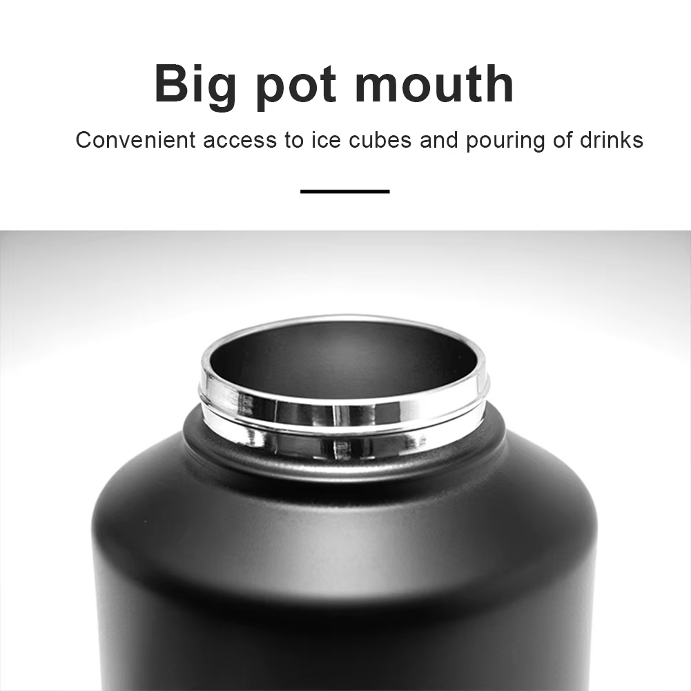 WELLHIKE 2L Outdoor Ice Bucket Stainless Steel Water Bottle Keeps Hot Cold Portable Water Cup ...