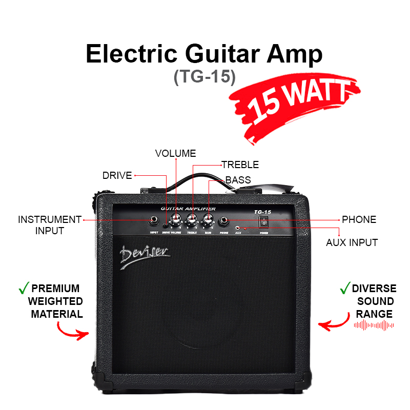 DEVISER ( TG-5 / TG-15 / TG-30 ) 5W / 15W / 30W Electric Elektrik Bass ...