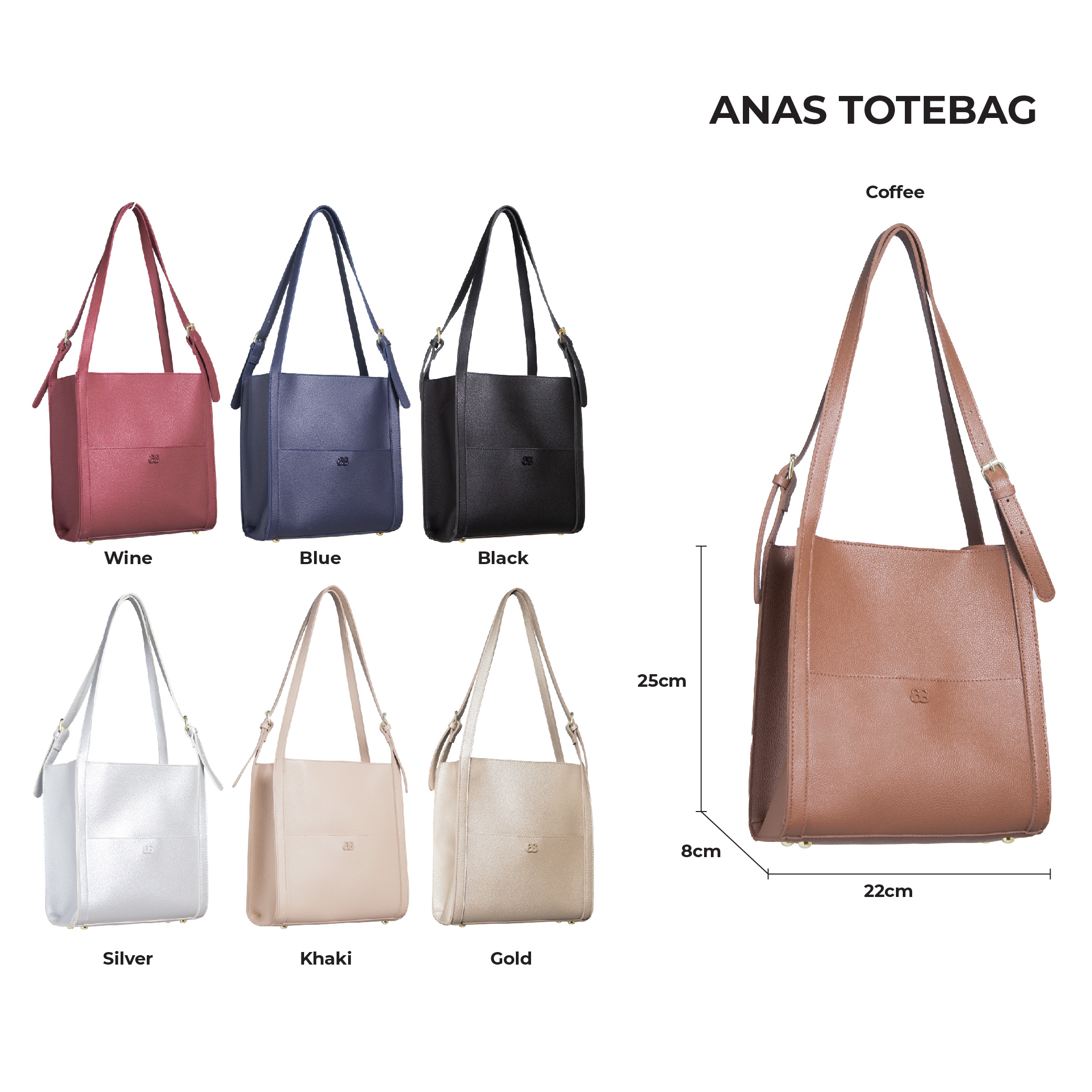ANAS TOTEBAG (VEGAN LEAHER BAG) WITH BOX | Shopee Malaysia