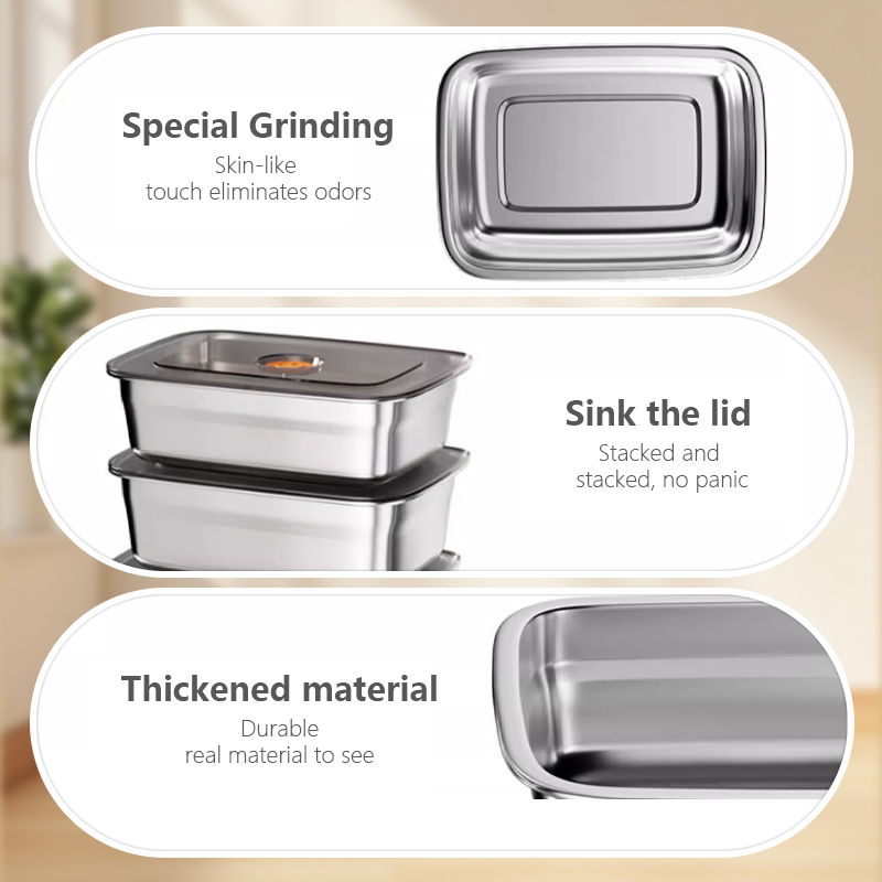 316 Stainless Steel Food Grade Lunch Box Sealed Box With Lid Organizer ...