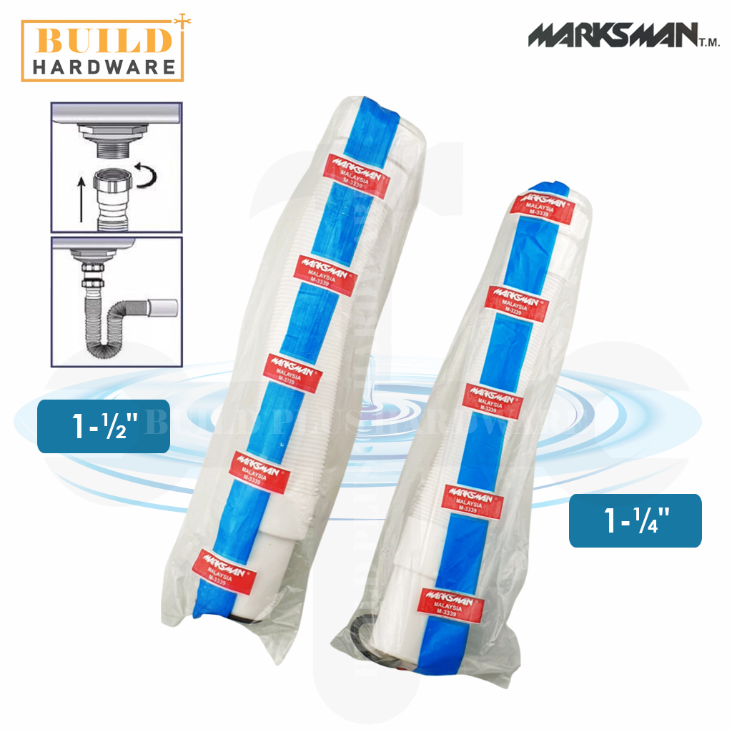 MARKSMAN Flexible Pipe PVC Uni Trap ( 1-1/4'',1-1/2'' ) 灵活性出水軟管 Kitchen ...