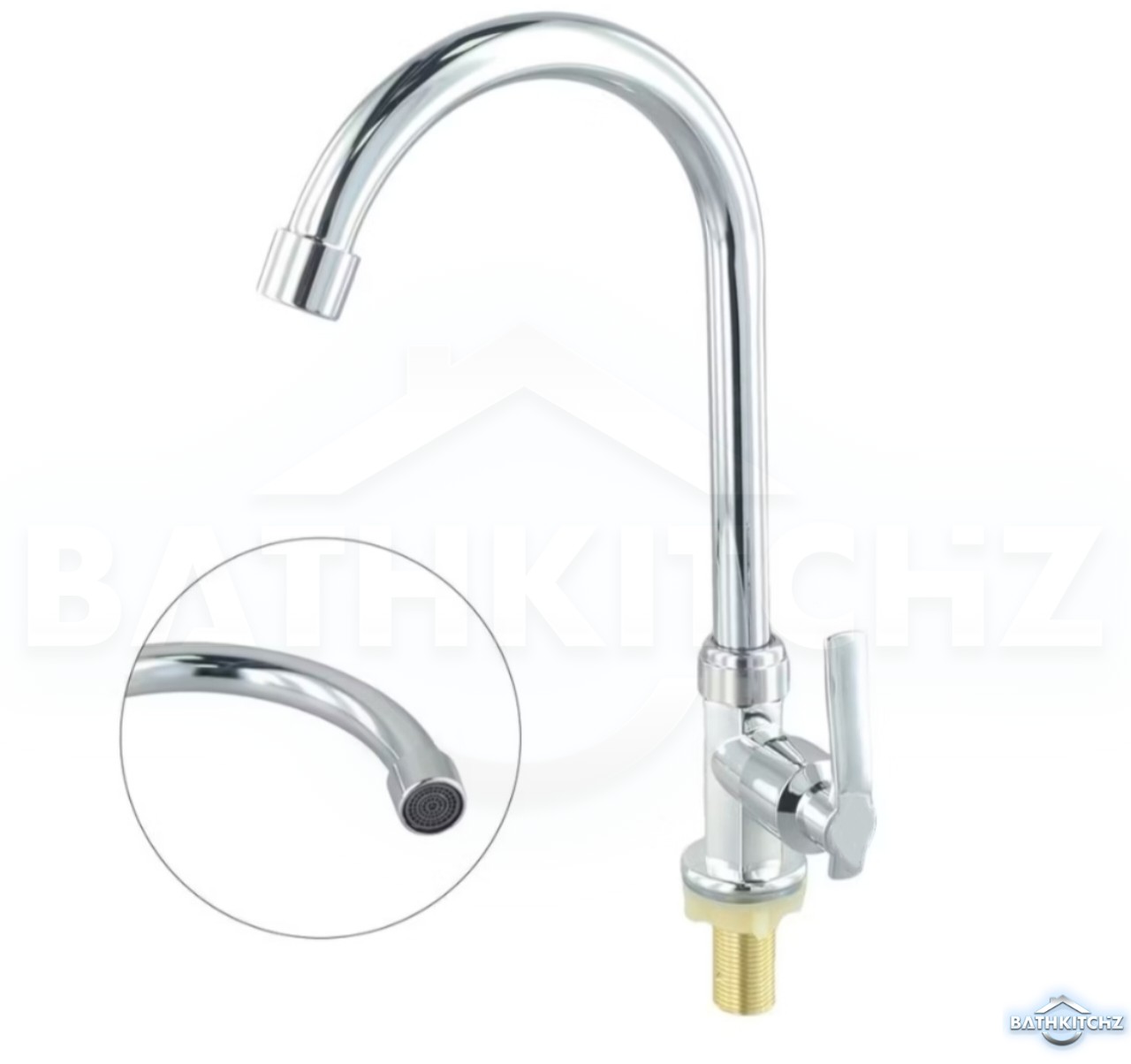 DOE Solid Brass Kitchen Sink Tap Wall Faucet Pillar Mounted Sink Tap ...