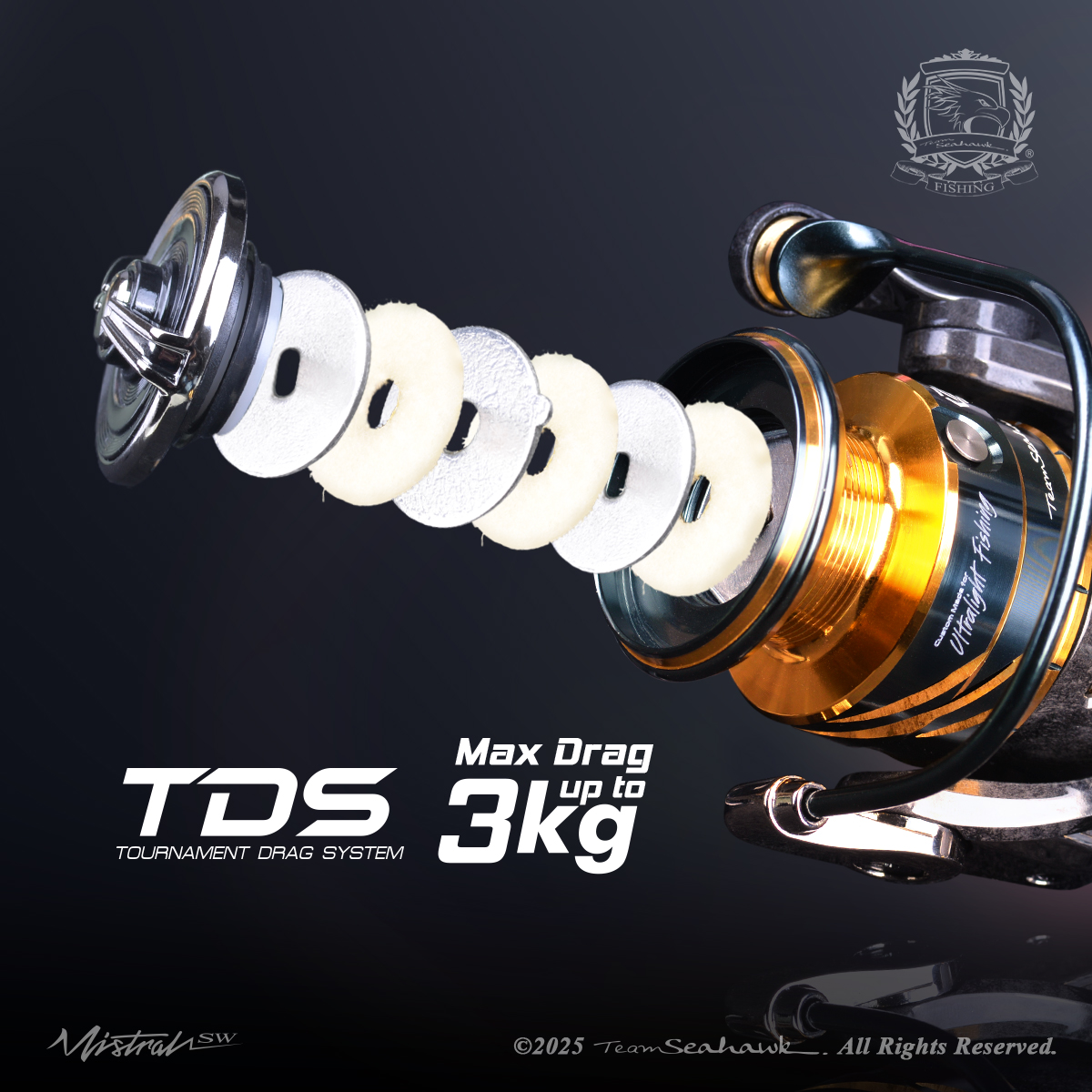TEAM SEAHAWK MISTRAL 1000 SW LATEST 2025 PREMIUM ULTRALIGHT CASTING ...