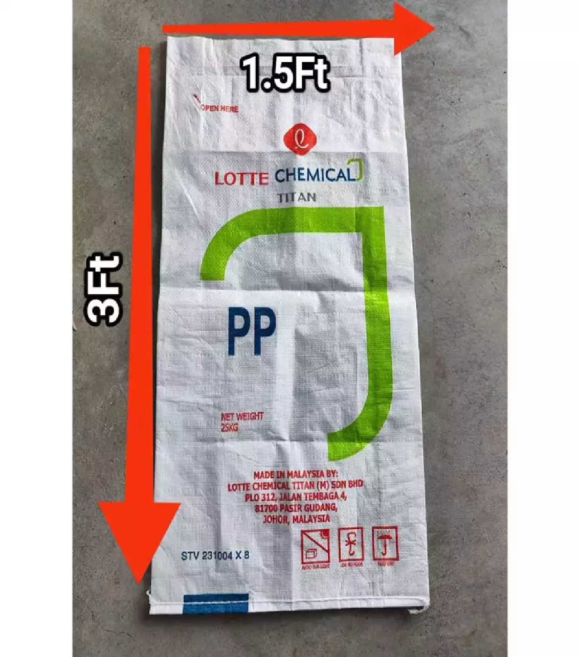 Recycle Gunny Bag Sugar Bag Beg Sampah Guni Beg Gula Recycled 32" X 22 ...