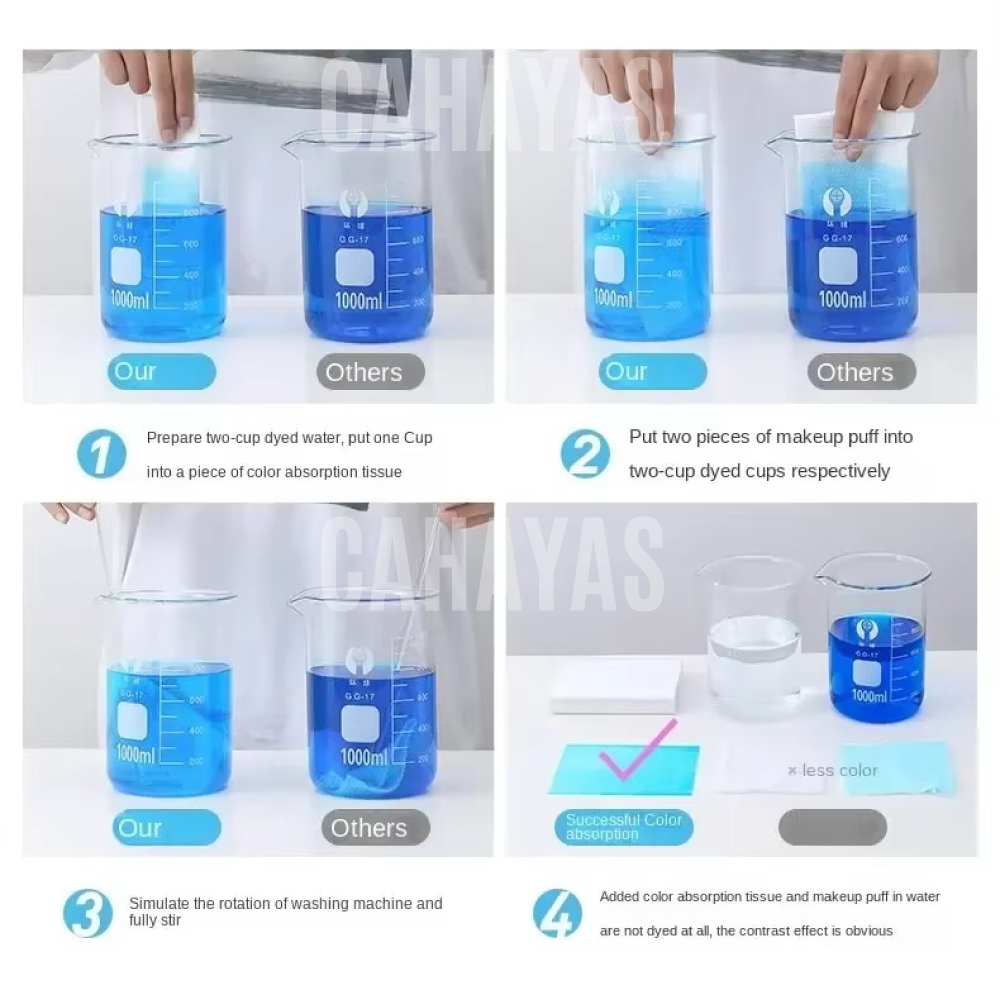 [M'sia Stock][50Pcs/24Pcs] Big Size Laundry Anti Dye Color Absorb Sheet ...