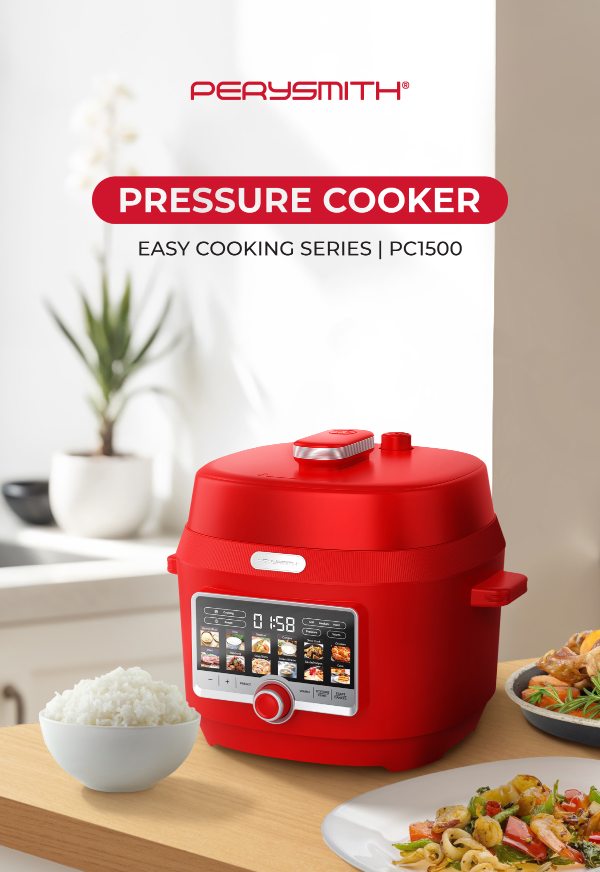 PerySmith Smart Pressure Cooker EasyCooking Series PC1500 | Shopee Malaysia