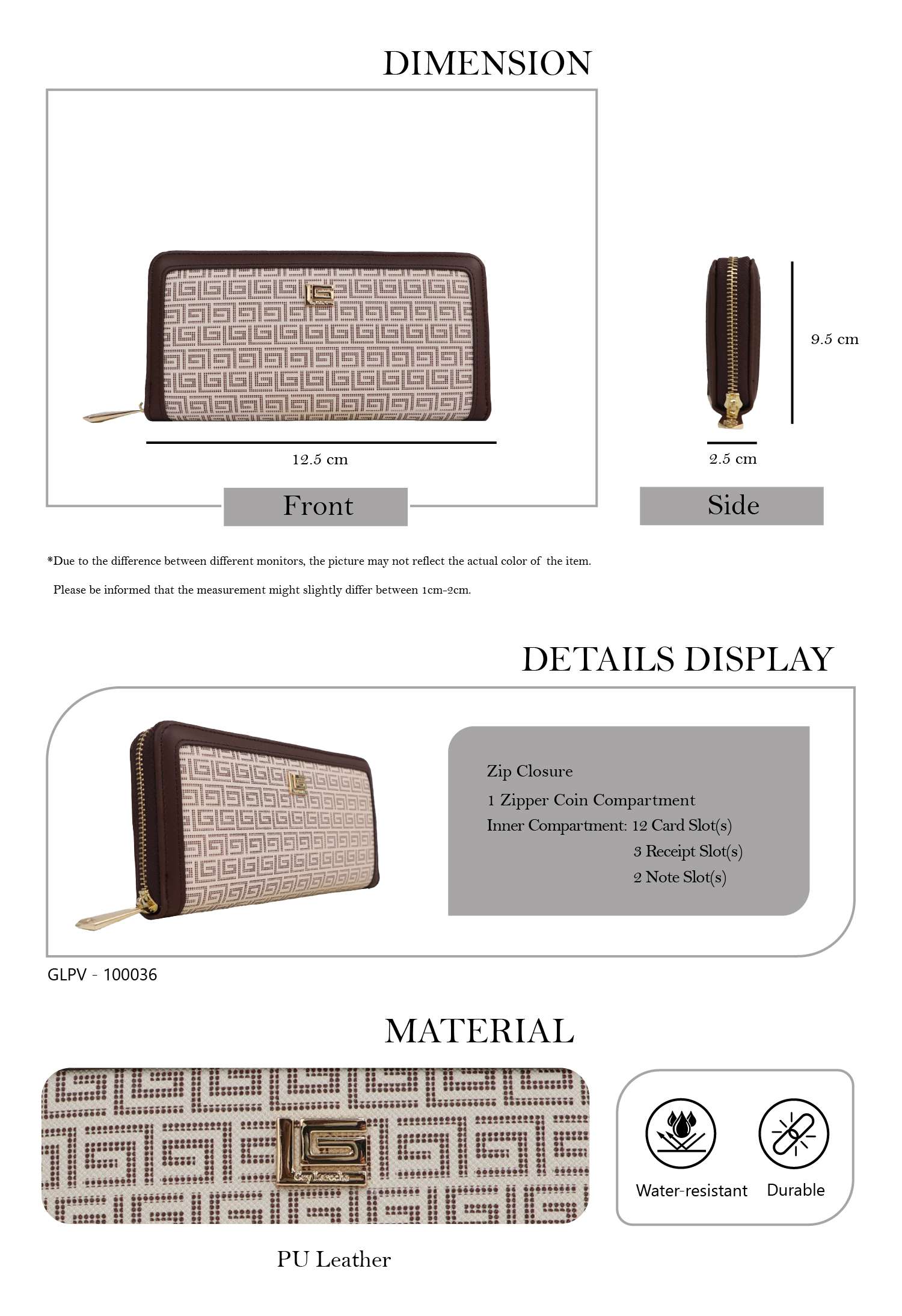 Guy Laroche GLPV Long & Short Monogram Wallet | Shopee Malaysia