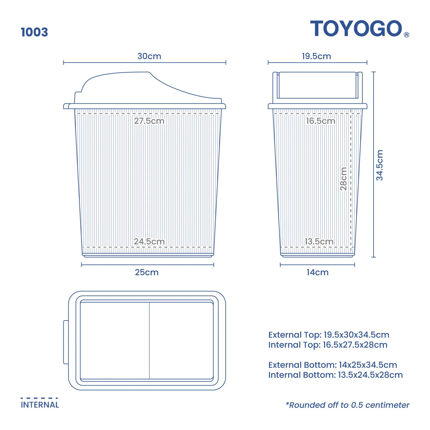 TOYOGO Small Flip Dust Bin 1003 [1 unit/6 units] | Shopee Malaysia
