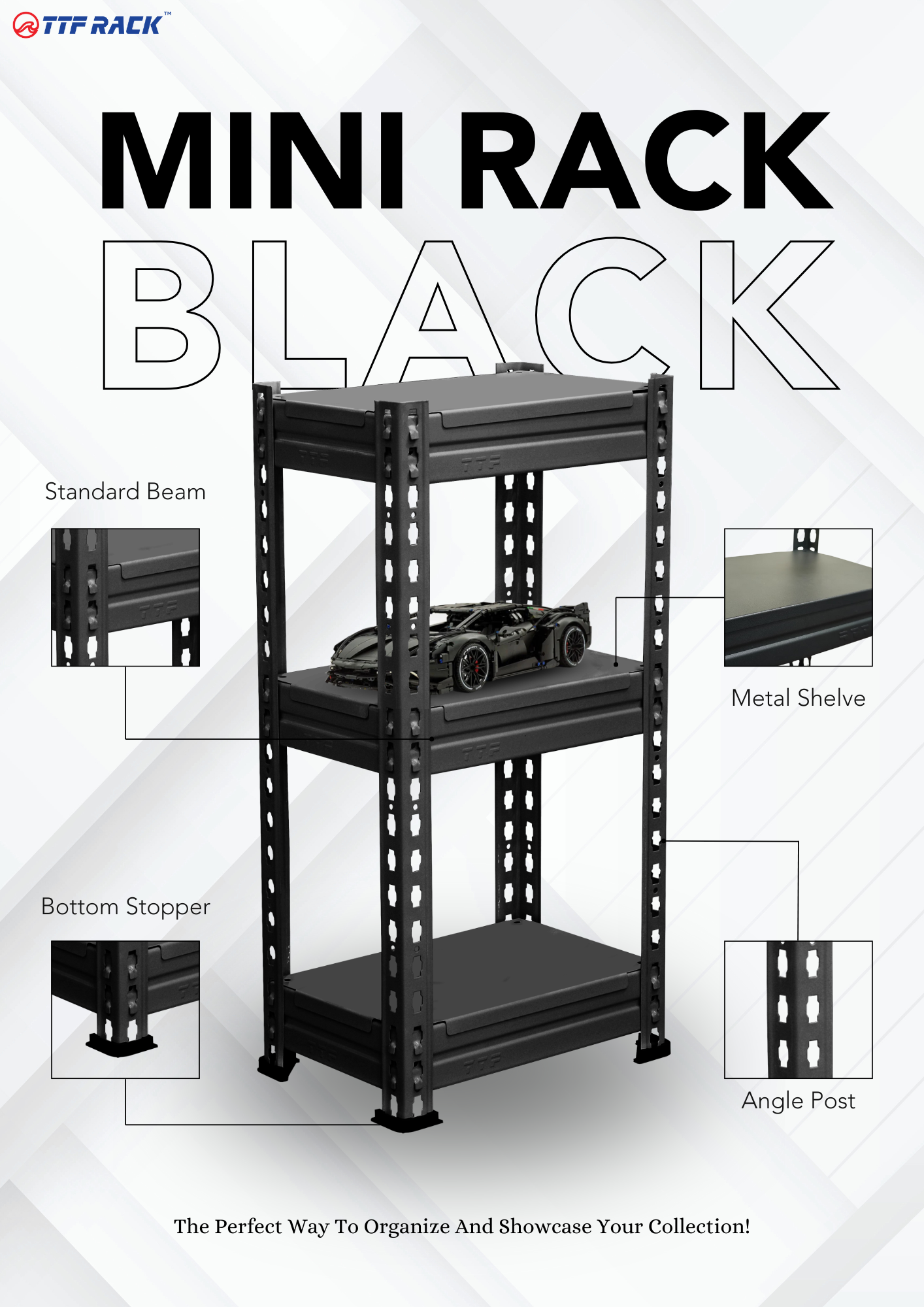 TTF Rack™ Mini Rack Storage Rack Boltless Rak Besi Bertingkat Dapur ...